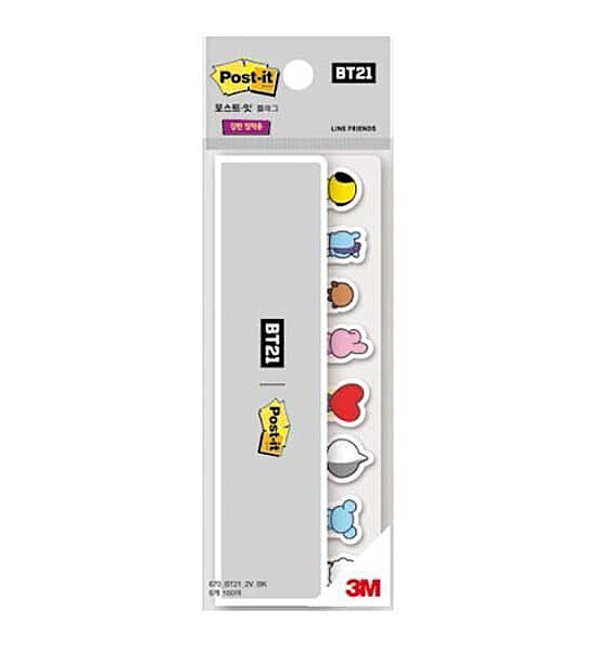 BT21 3M ポストイット（インデックス付箋） 8種セット（後姿） 韓国情報広場
